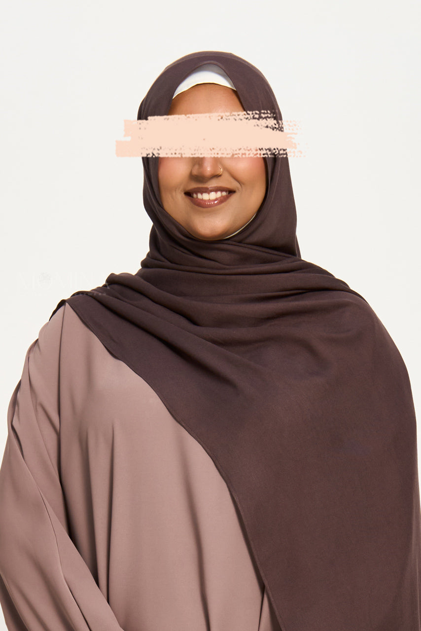 Luxury Maxi Modal Hijab - Black Forest | Momina Hijabs