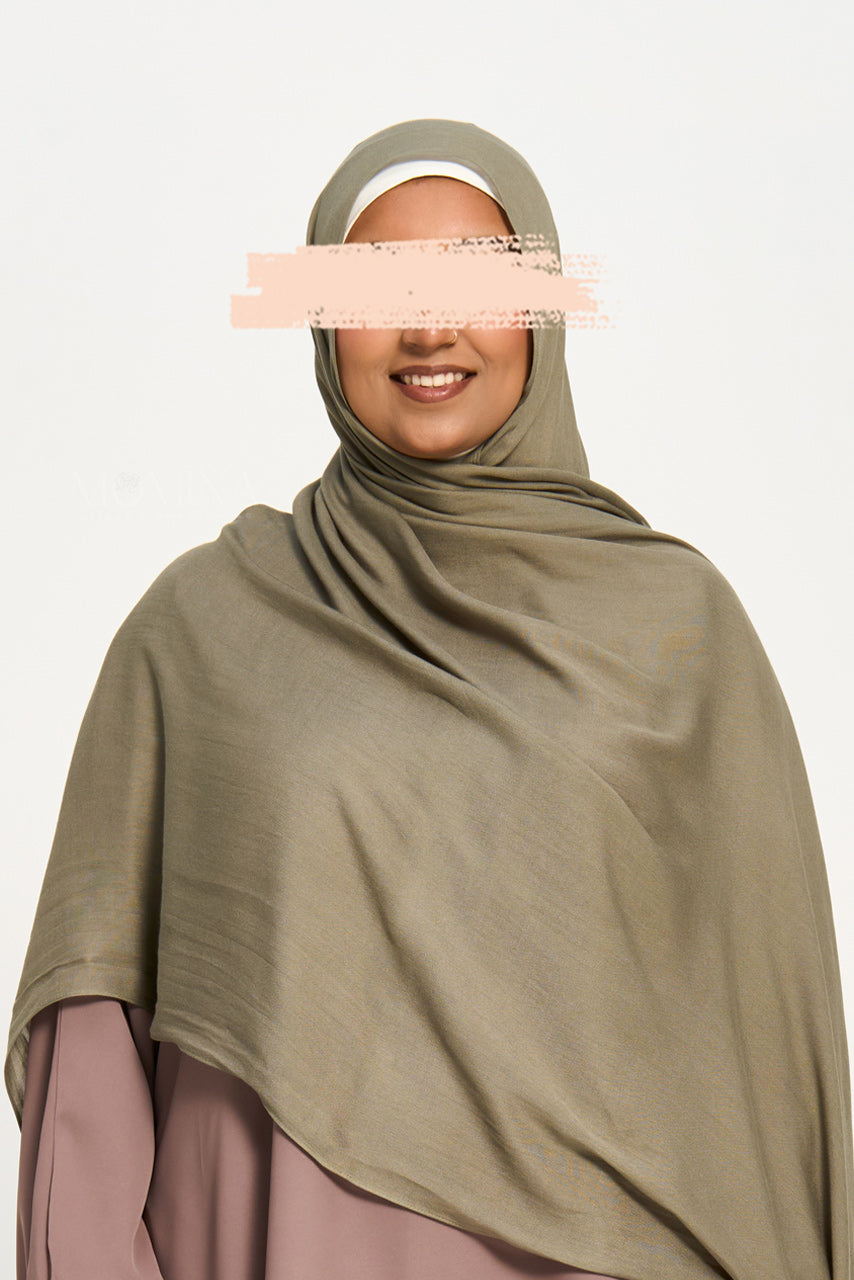 Luxury Maxi Modal Hijab - Soft Sage | Momina Hijabs