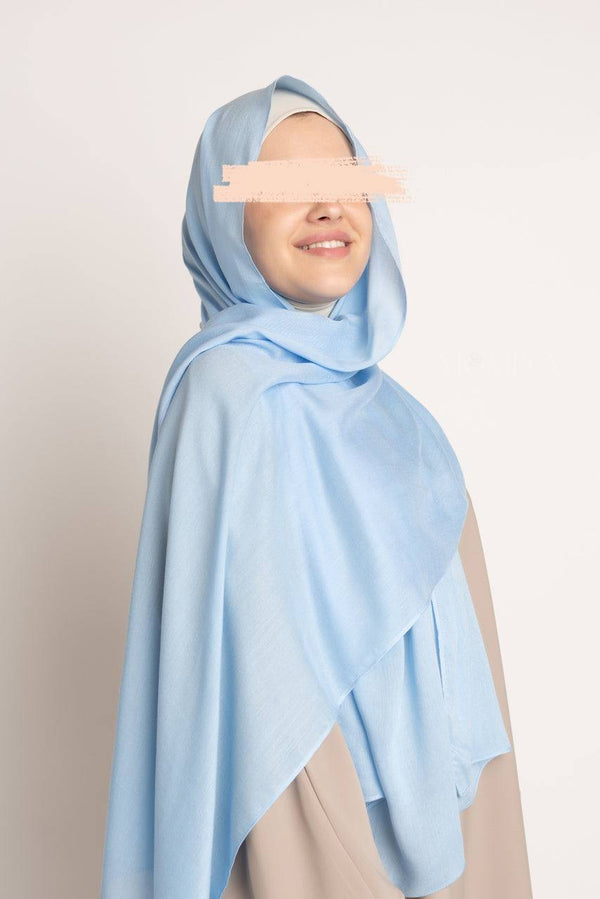 Luxury Modal Hijab - Misty Blue | Momina Hijabs