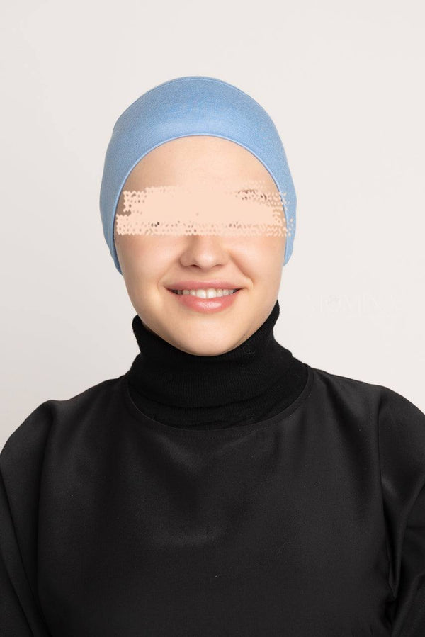 Premium Hijab Under Cap - Powder Blue | Momina Hijabs