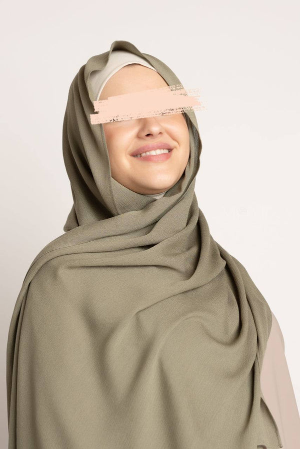 Premium Rayon Hijab - Dark Sage | Momina Hijabs